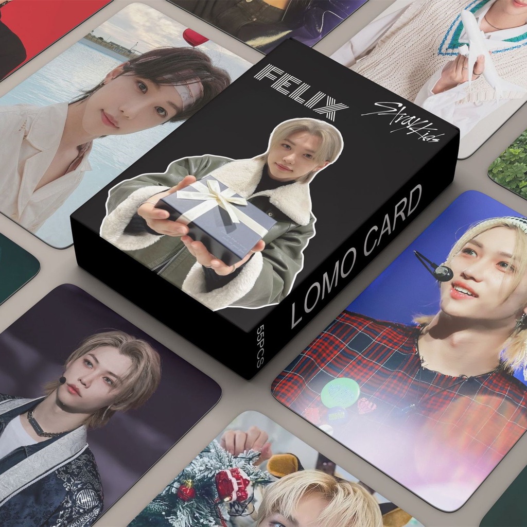 55pcs/box FELIX Photocards STRAY KIDS Lomo Cards Straykids Felix Kpop ...