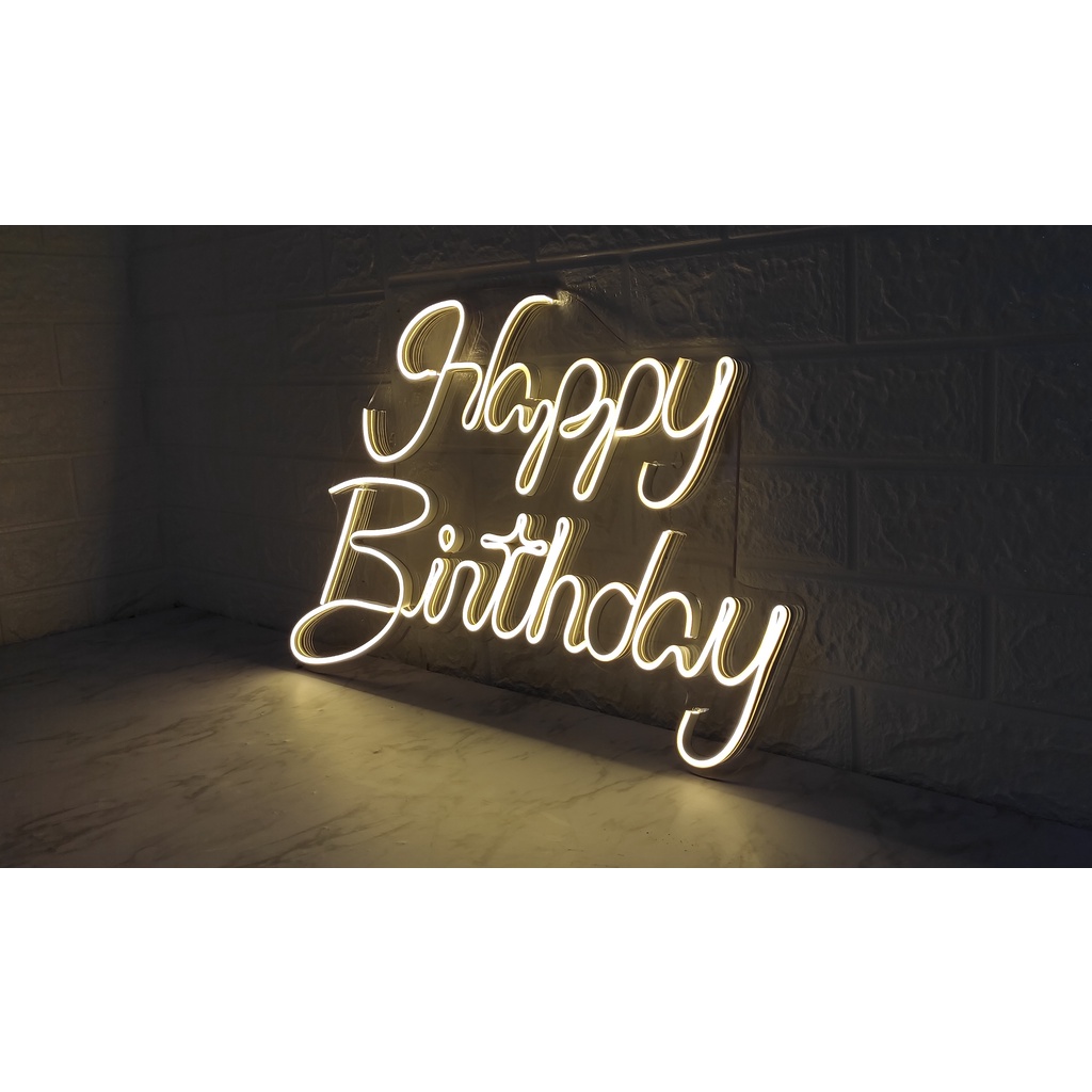 Letreiro Luminaria Led Neon Happy Birthday | Shopee Brasil