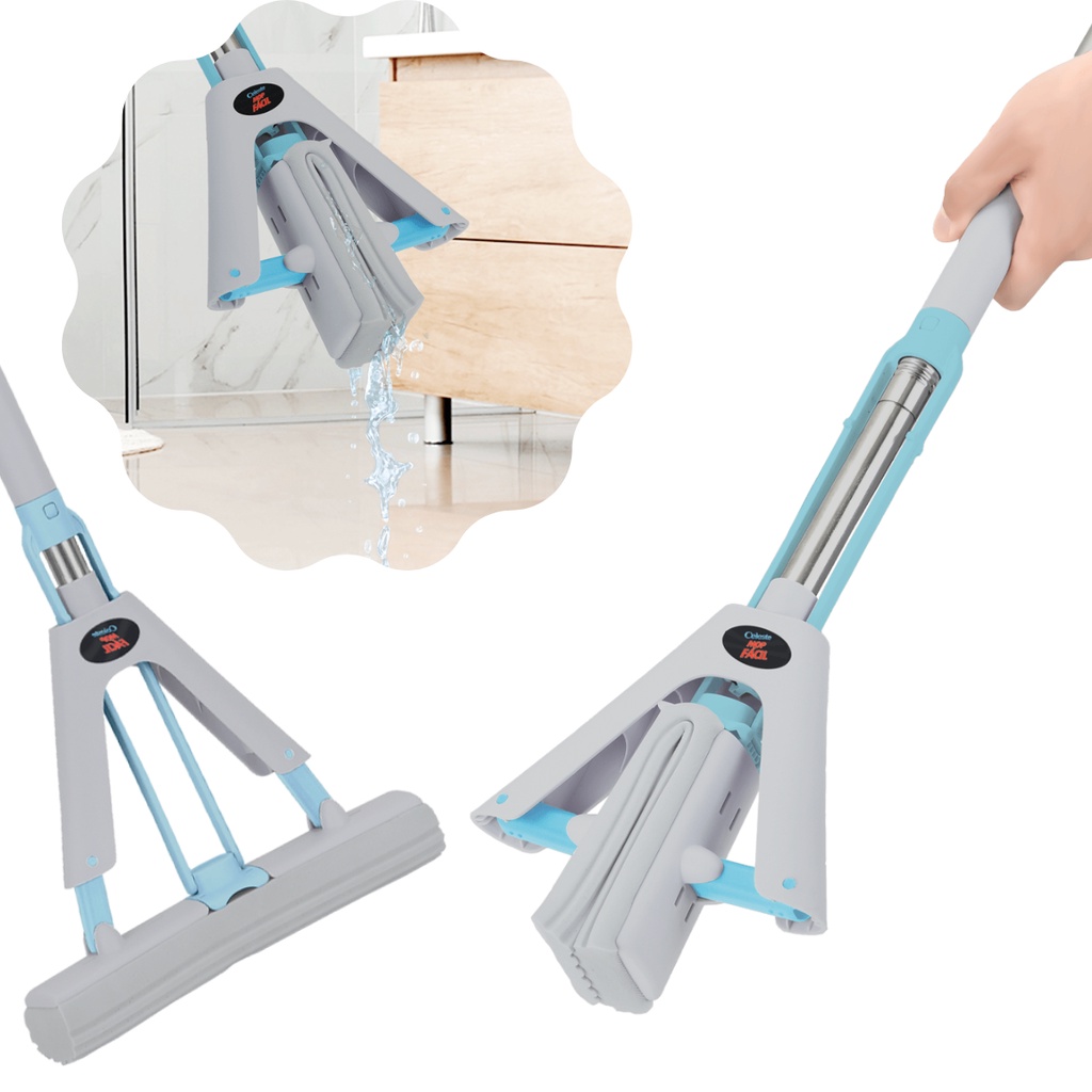 Mop Rodo Magico Original Limpeza Geral Plus Lava E Seca CELESTE ...