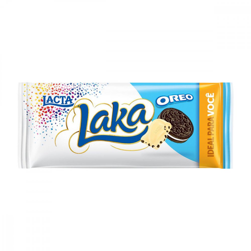 Barra de Chocolate Branco Laka Oreo | Shopee Brasil