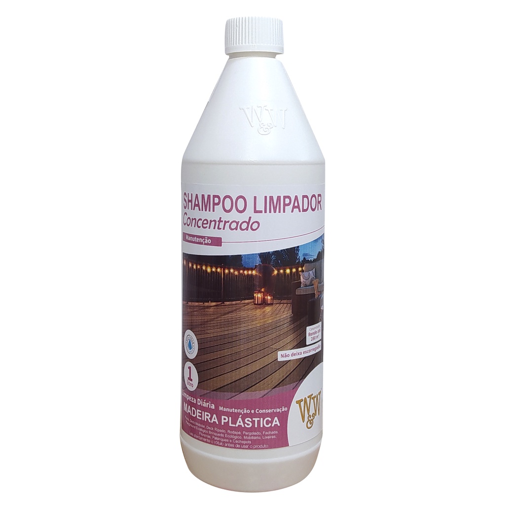 W&W SHAMPOO LIMPADOR MADEIRA PLASTICA 1L | Shopee Brasil