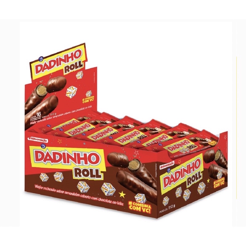 Display Dadinho Roll 32g C/16 unidades - Dizioli | Shopee Brasil