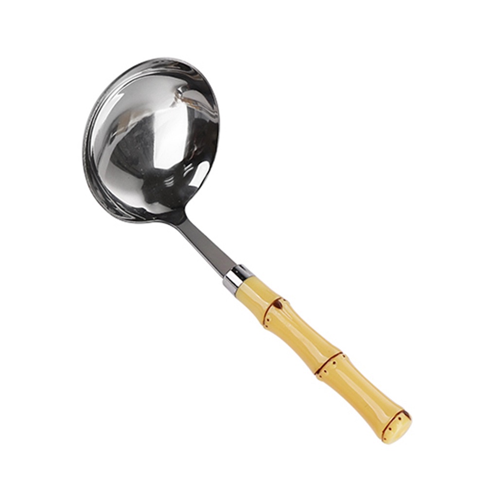 Concha p/ Sopa Inox Design Bambu Natural 19,5cm Lyor | Shopee Brasil