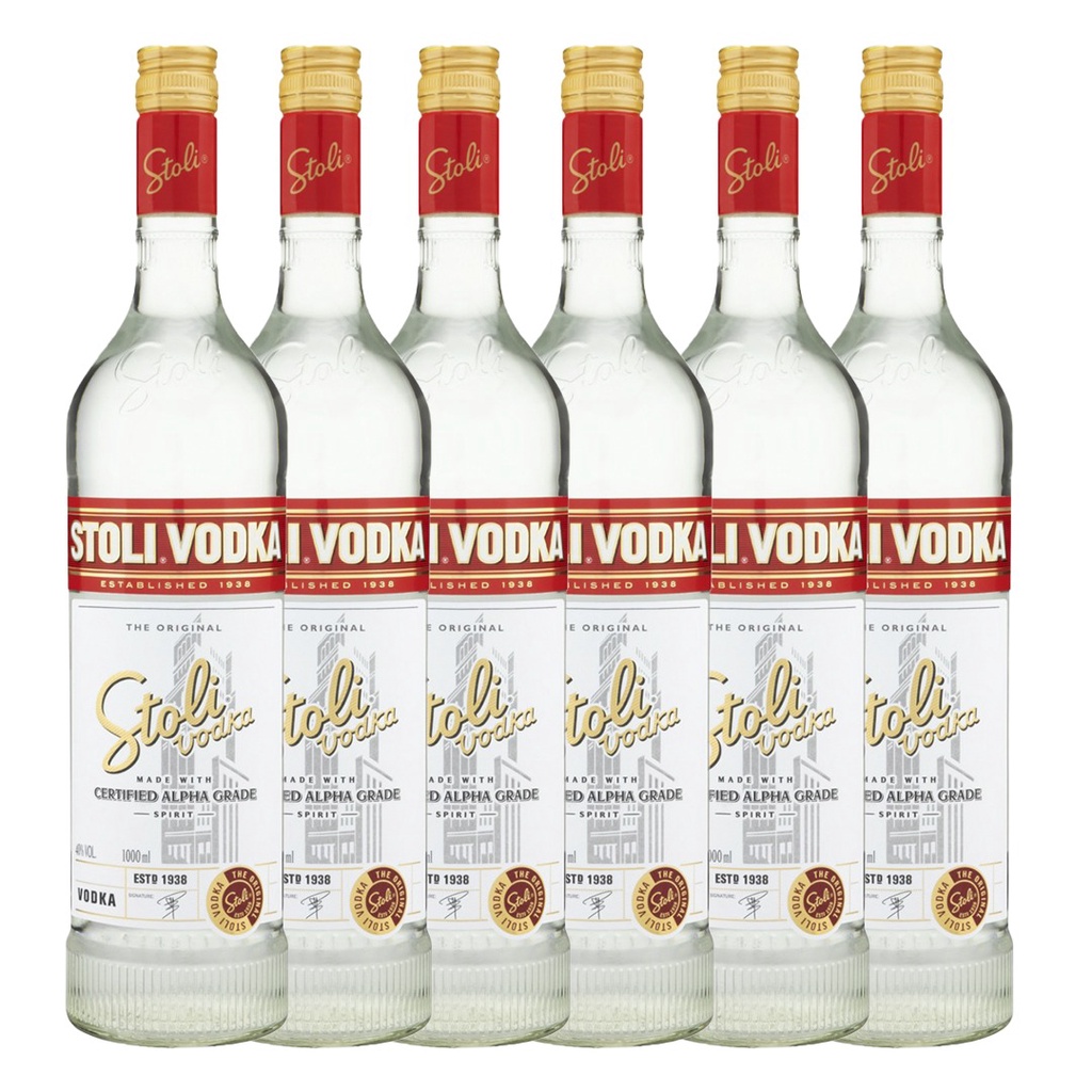 Kit 6 Garrafas Vodka Russa Stolichnaya 1 Litro | Shopee Brasil