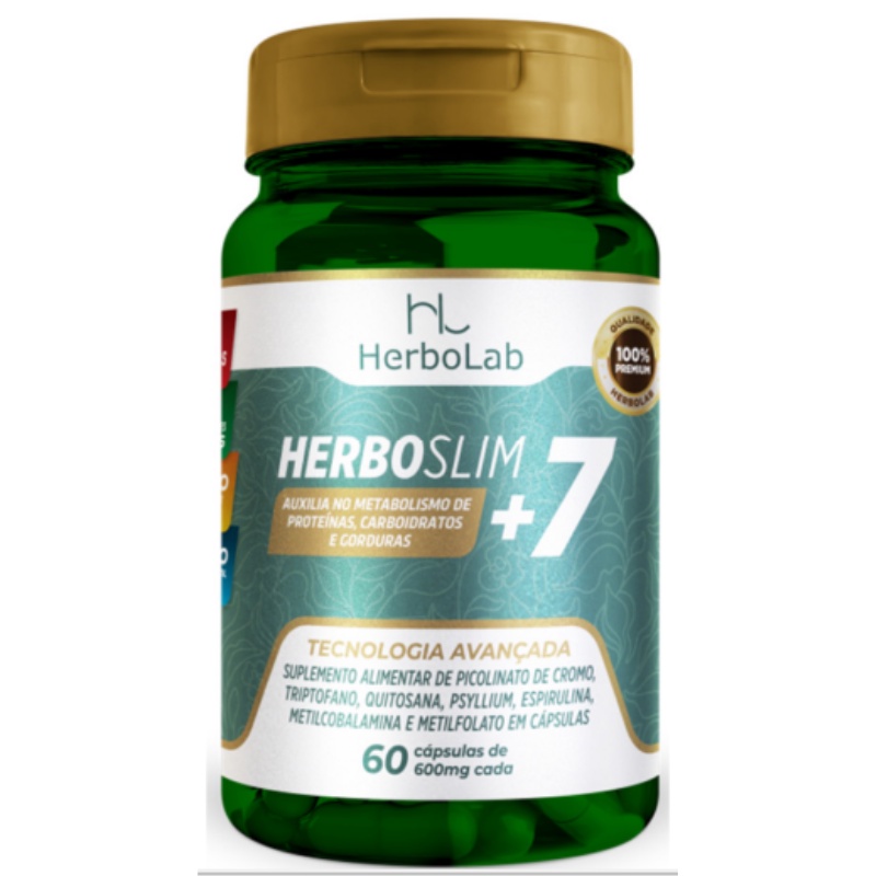 HerboSlim + 7 60 cápsulas 600mg HerboLab - auxiliam no metabolismo ...