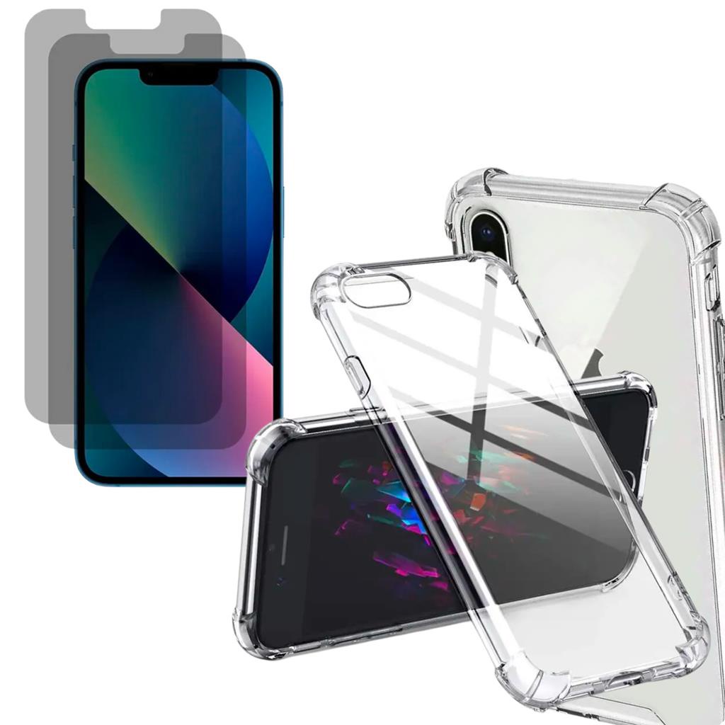 Capa Case Premium kit com pelicula Privacidade para iPhone Xs MAx ...