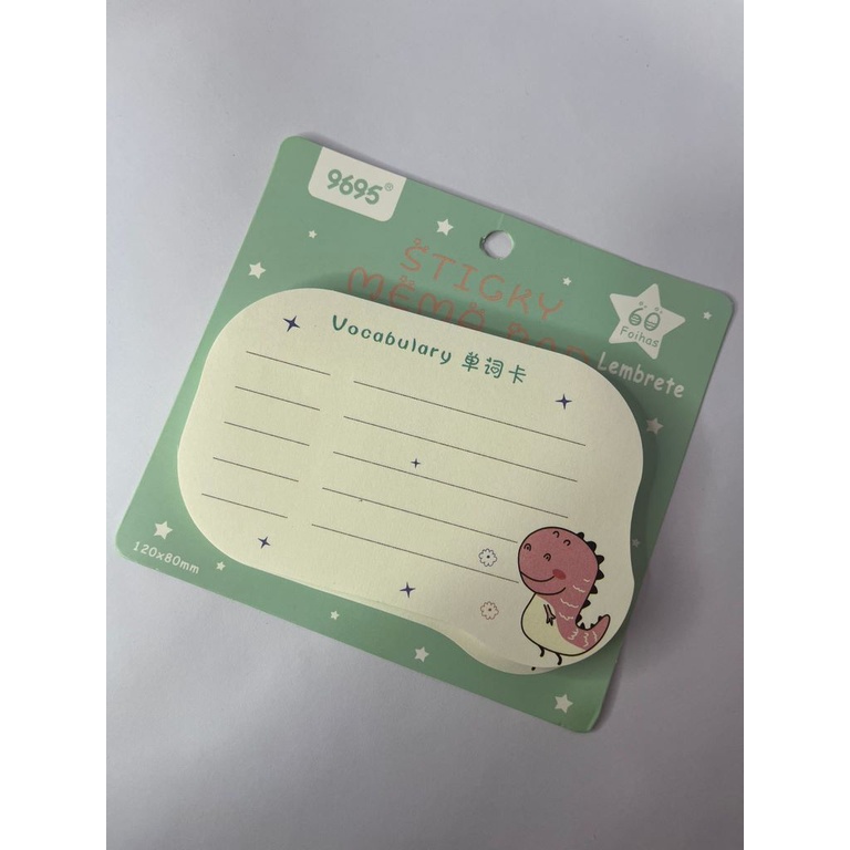 STICKY NOTES DINO 60 FOLHAS | Shopee Brasil