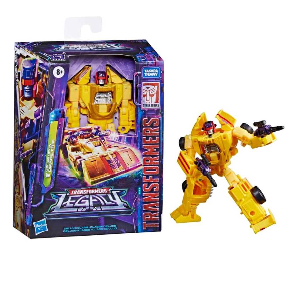 Boneco Transformers Legacy Dragstrip Classe Deluxe Hasbro | Shopee Brasil