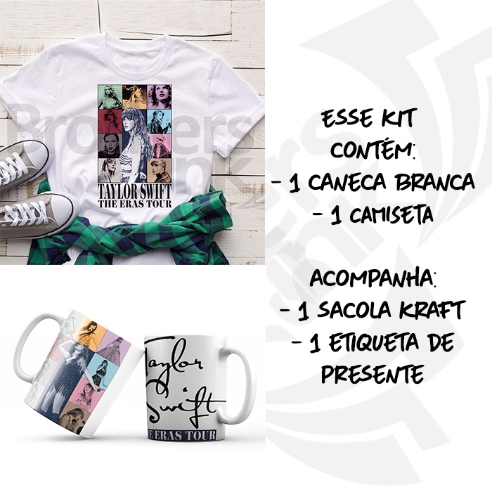 KIT PRESENTE TAYLOR SWIFT CAMISETA E CANECA R7290 PLUS SIZE | Shopee Brasil