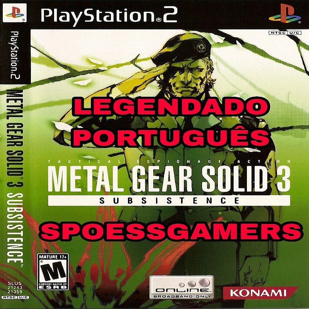 Jogo Ps 2 Metal Gear Solid 3 Subsistênce Disc 1 Ps2 Portugues Me | Shopee Brasil