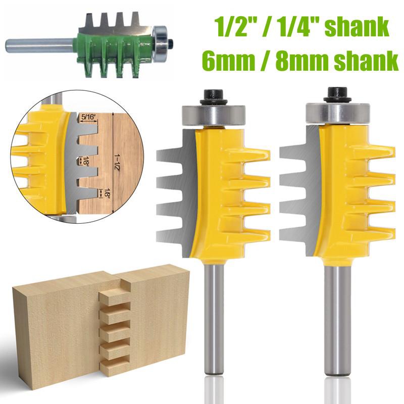 1PC 6mm 8mm Shank Reversible Finger Joint Cola Router Bit 1/2 "/1/4 ...
