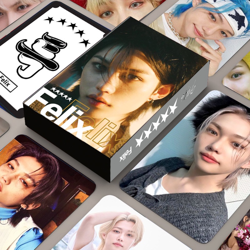 55pcs/box FELIX STRAY KIDS Photocards 5-STAR Album Lomo Cards Straykids 2023 Comeback Kpop ...