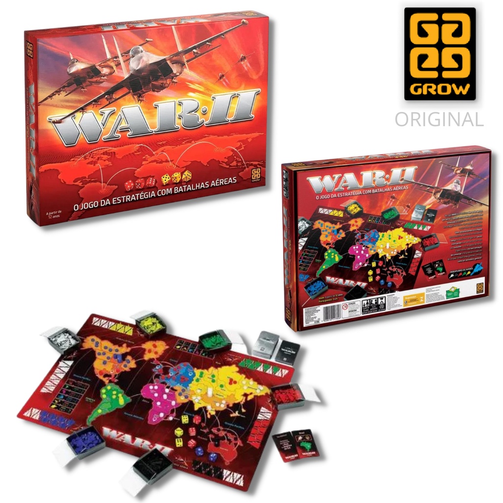 JOGO TABULEIRO MESA WAR 2 GROW ORIGINAL NOVO ESTRATÉGIA | Shopee Brasil