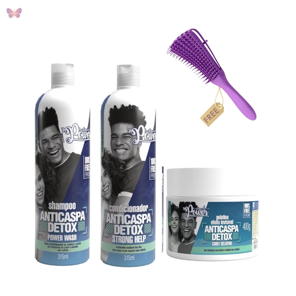 Kit Anticaspa Detox Escova Polvo | Shopee Brasil