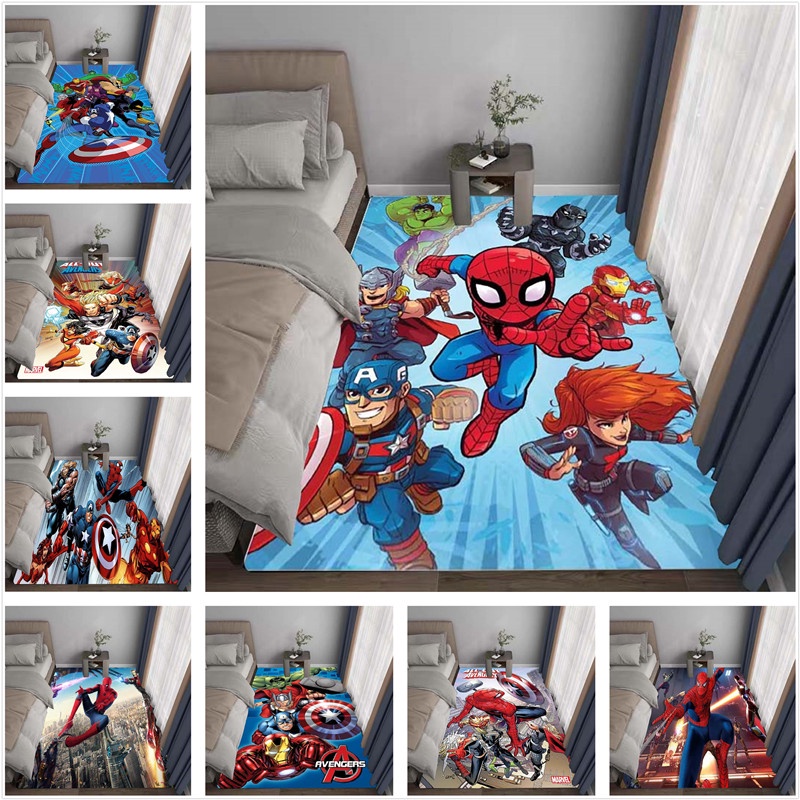 Vingadores Marvel Superhero Spiderman Carpete Sala De Estar Sofá ...