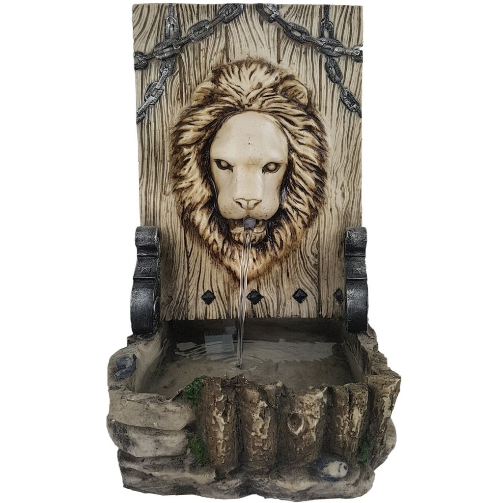 Fonte Cascata Cabeça de Leão Tamanho Grande 32 cm Linda Peça Decorativa ...