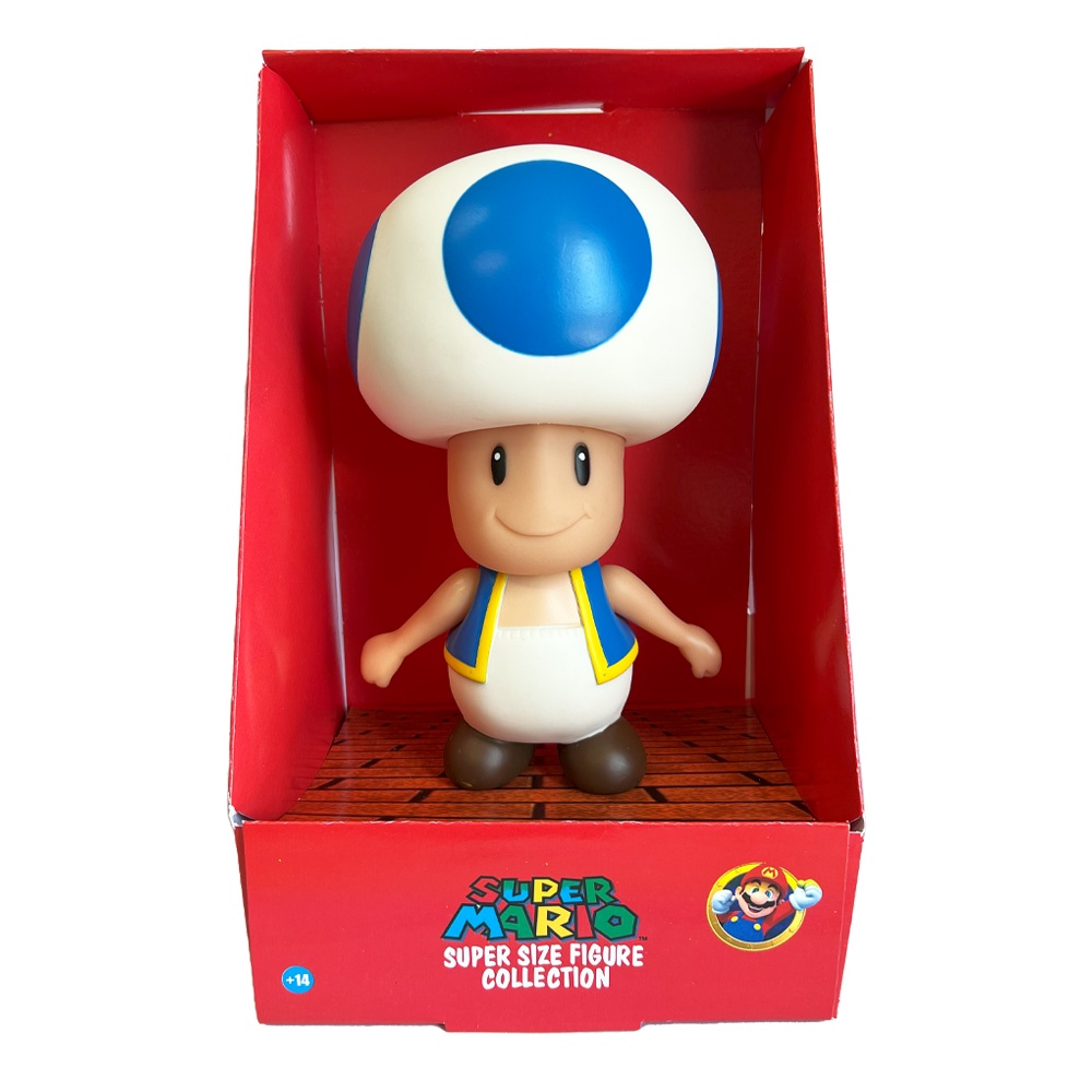 Boneco Toad Azul Brinquedo Super Mario Bros Grande | Shopee Brasil