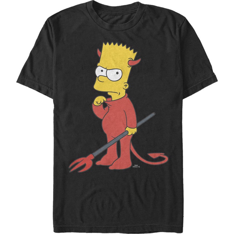 Traje Do Diabo De Bart A Camiseta Simpsons | Shopee Brasil