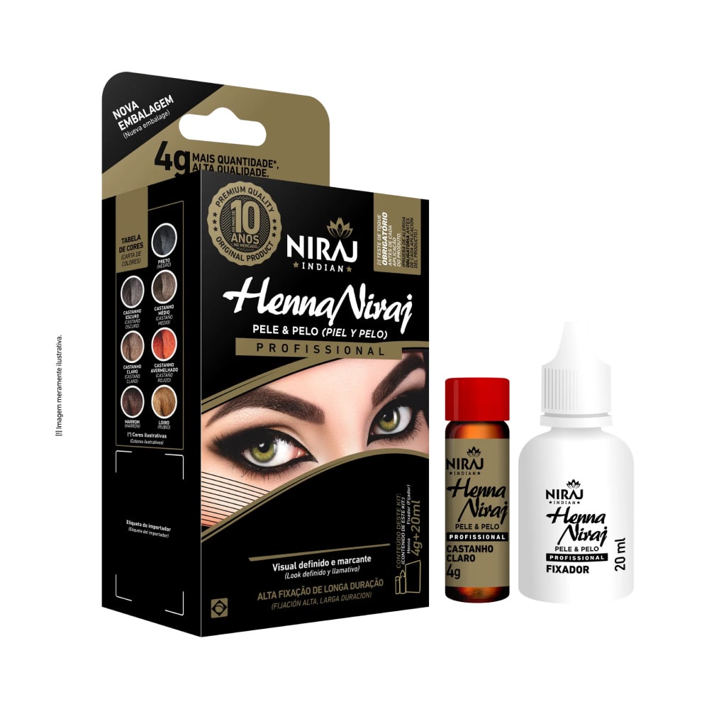 Kit Henna E Fixador 4gr Niraj Shopee Brasil