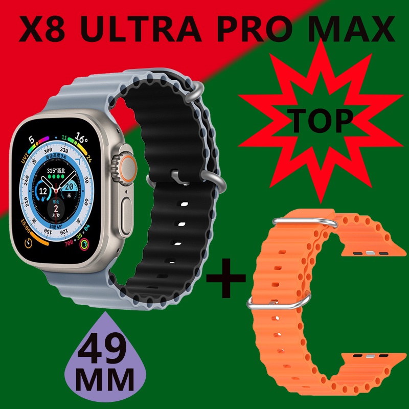 Novo Relógio Original X8 Ultra PRO MAX Smart Watch Series 8 Sempre ...