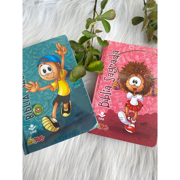 Bíblia Infantil Ntlh Agenda Adesivos Mig Meg Capa Dura Azul | Shopee Brasil