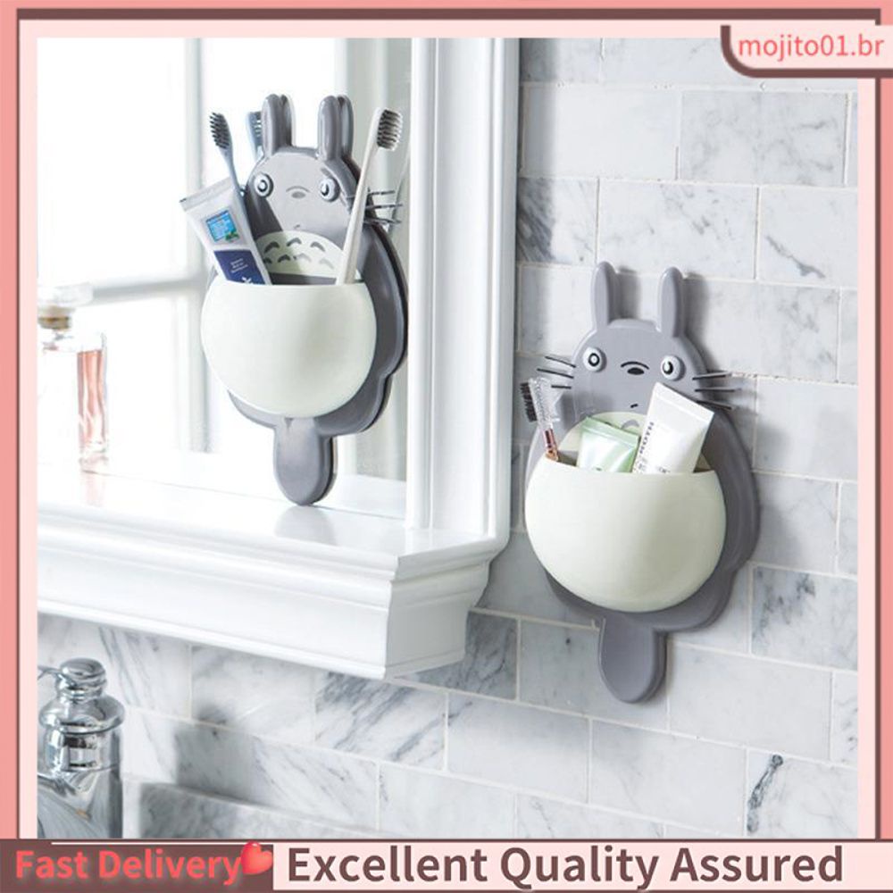 Rack de escova de dentes bonito para banheiro, | Shopee Brasil