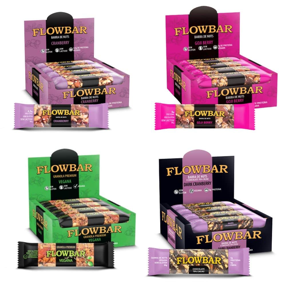 Barra De Nuts Sabores 30g Flowbar Caixa Com 12 Unidades | Shopee Brasil