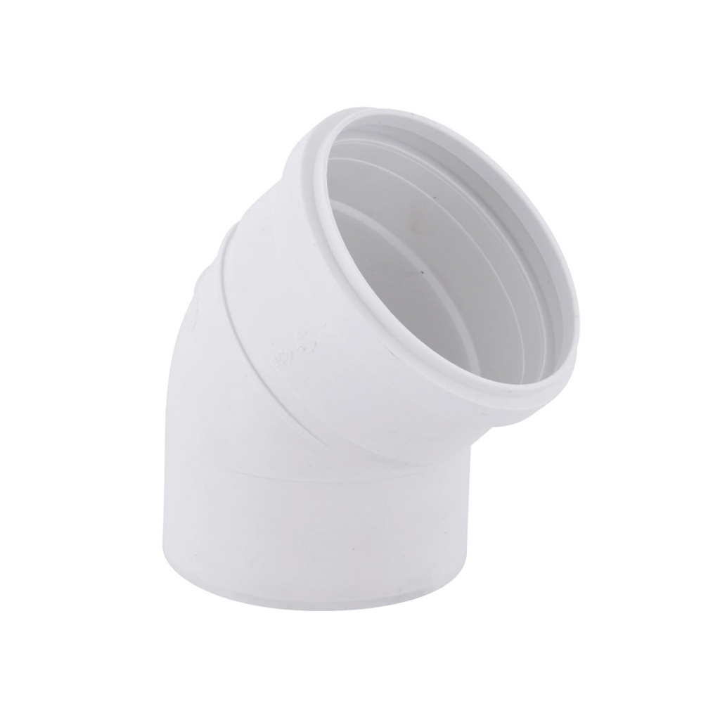 Joelho/Cotovelo Esgoto 45° x 50mm Branca DN50 PVC | Shopee Brasil