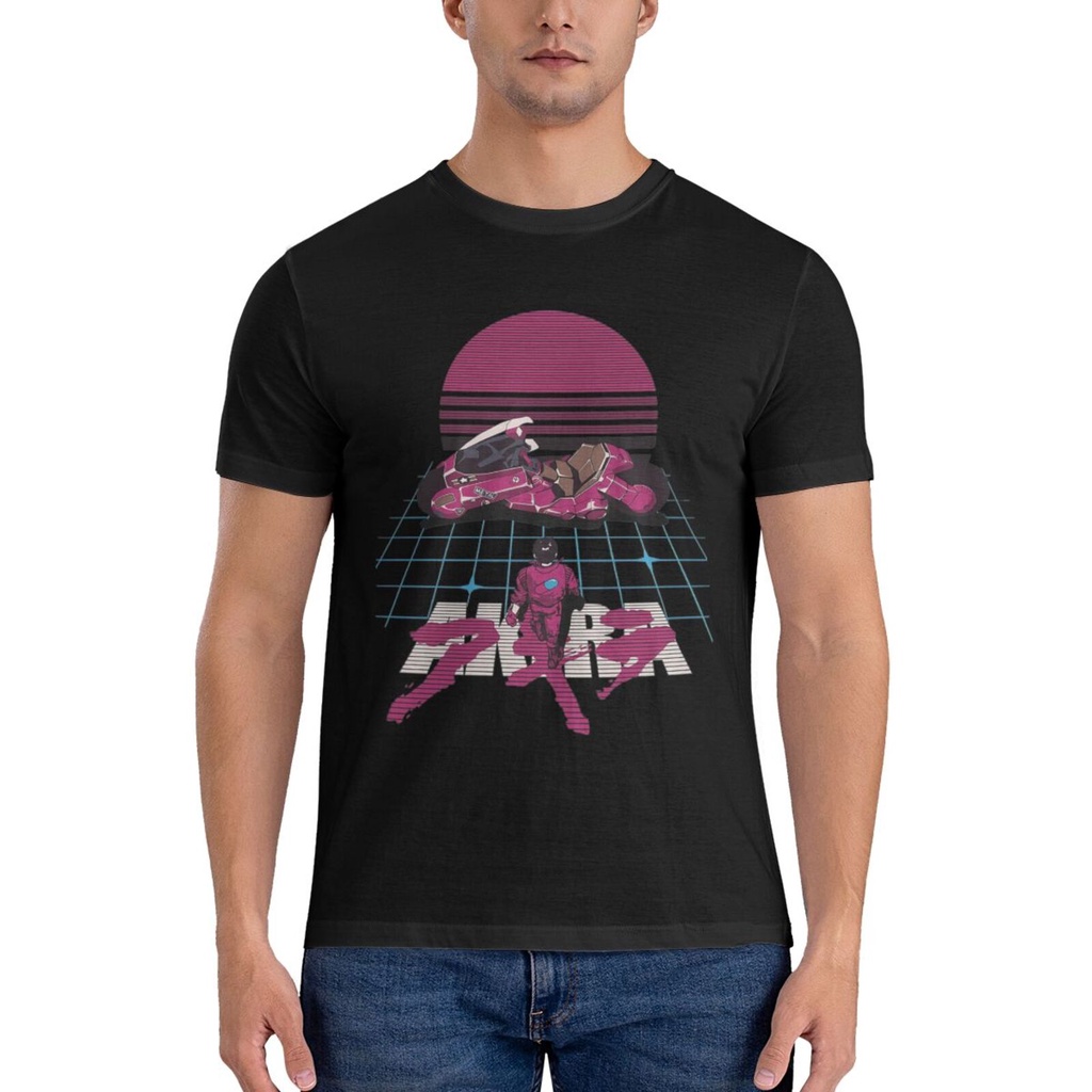 Synthwave Street Race Akira Anime Japonês Camiseta Masculina De Alta ...