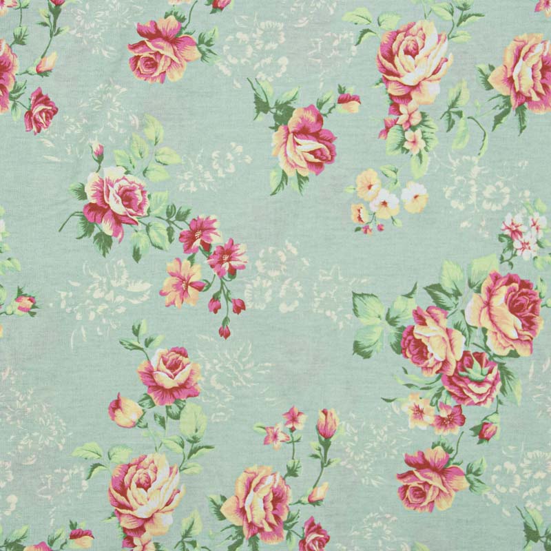 Tecido Tricoline Estampado - Floral Rosa Tifany - 50cm X150cm | Shopee ...