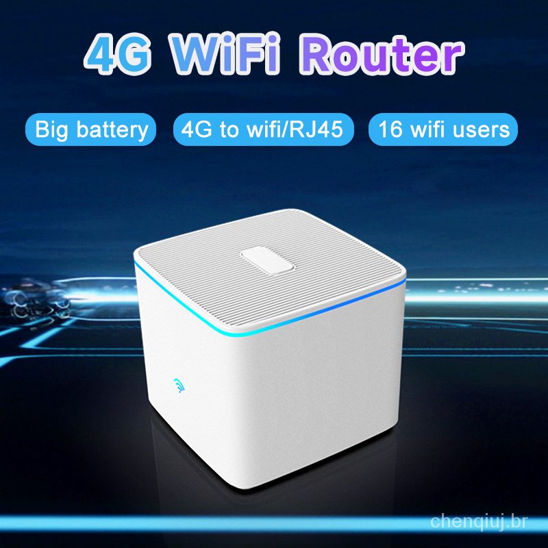 Roteador 4G com bateria embutida CPE modem para cartão SIM Hotspot 16 ...