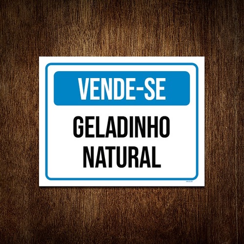 Placa Vende-se Geladinho Natural 36x46 | Shopee Brasil