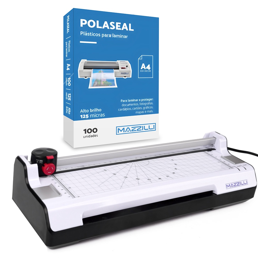 KIT Plastificadora A4 - 5 Funções Em 1 127v + PlasticoA4 | Shopee Brasil