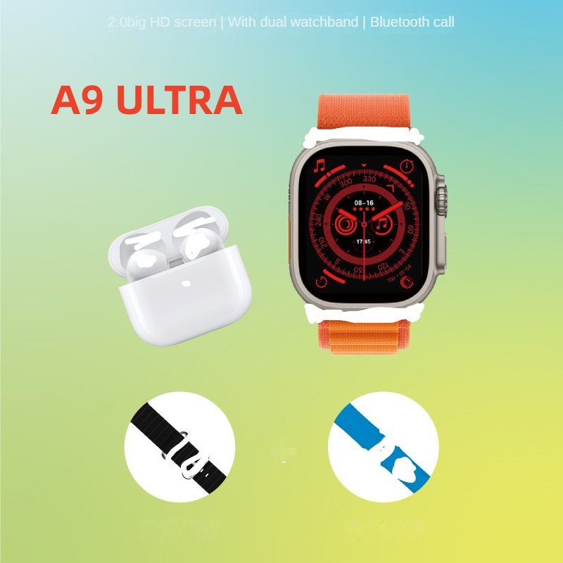 Novo Relógio Smartwatch Inteligente A9 ULTRA SUIT A9 + Fone De Ouvido ...