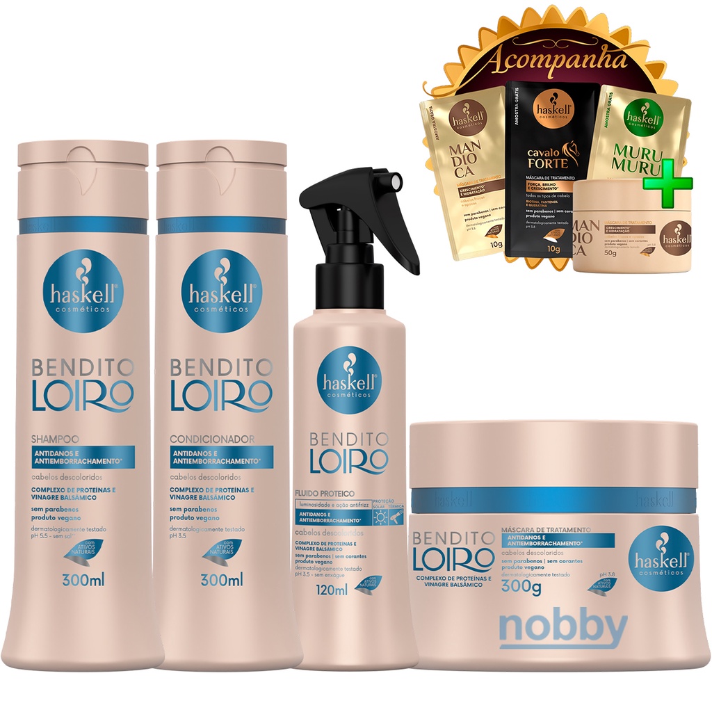 Kit Haskell Bendito Loiro 300ml Completo | Shopee Brasil