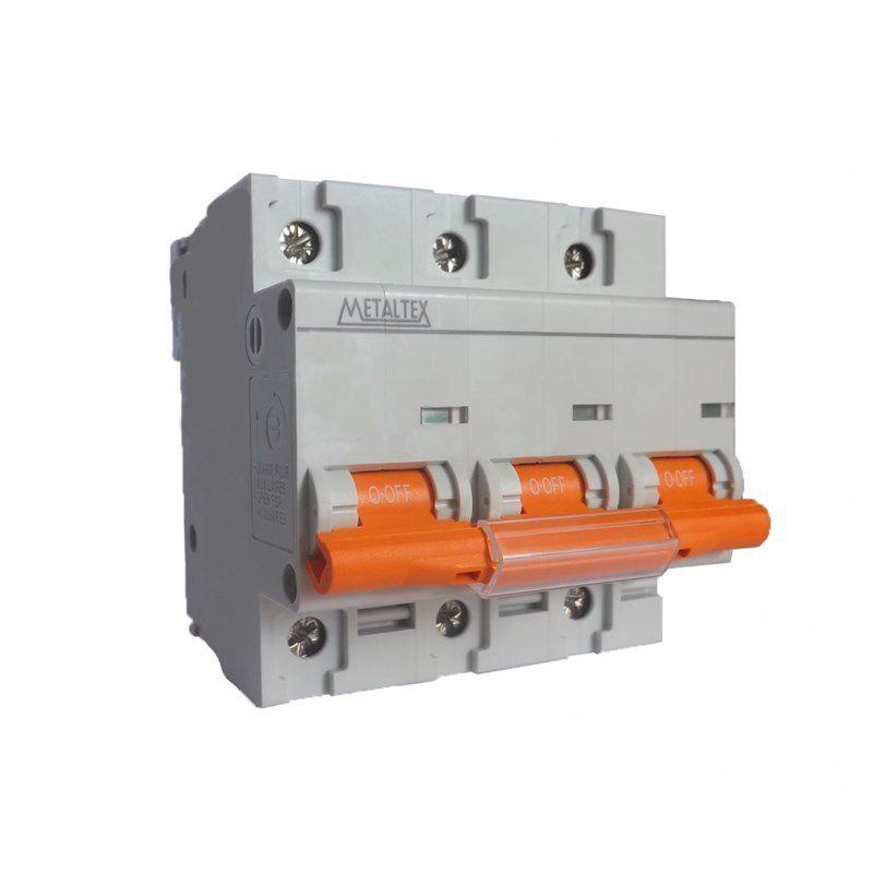 Disjuntor Din Tripolar De 125a Curva C - Metaltex | Shopee Brasil
