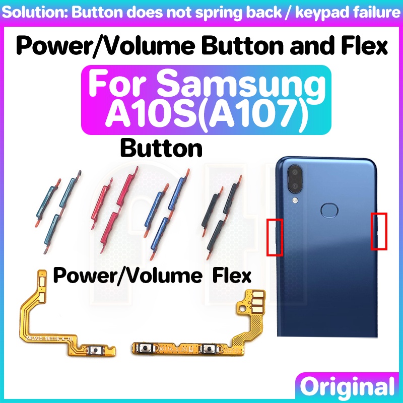 Para Samsung A10S A10S A10S S A107 Botão De volume De Energia Flexível ...