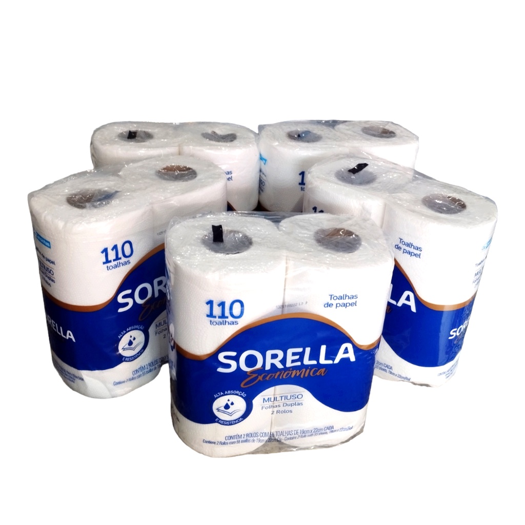 Papel Toalha 110 Folhas Sorella 2 Rolos | Shopee Brasil
