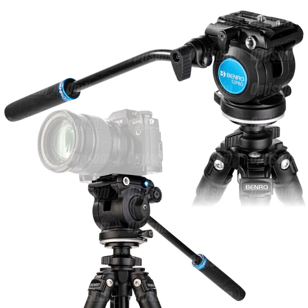 Cabeça De Tripé Hidráulica Benro S2 Pro Para 2,5kg | Shopee Brasil