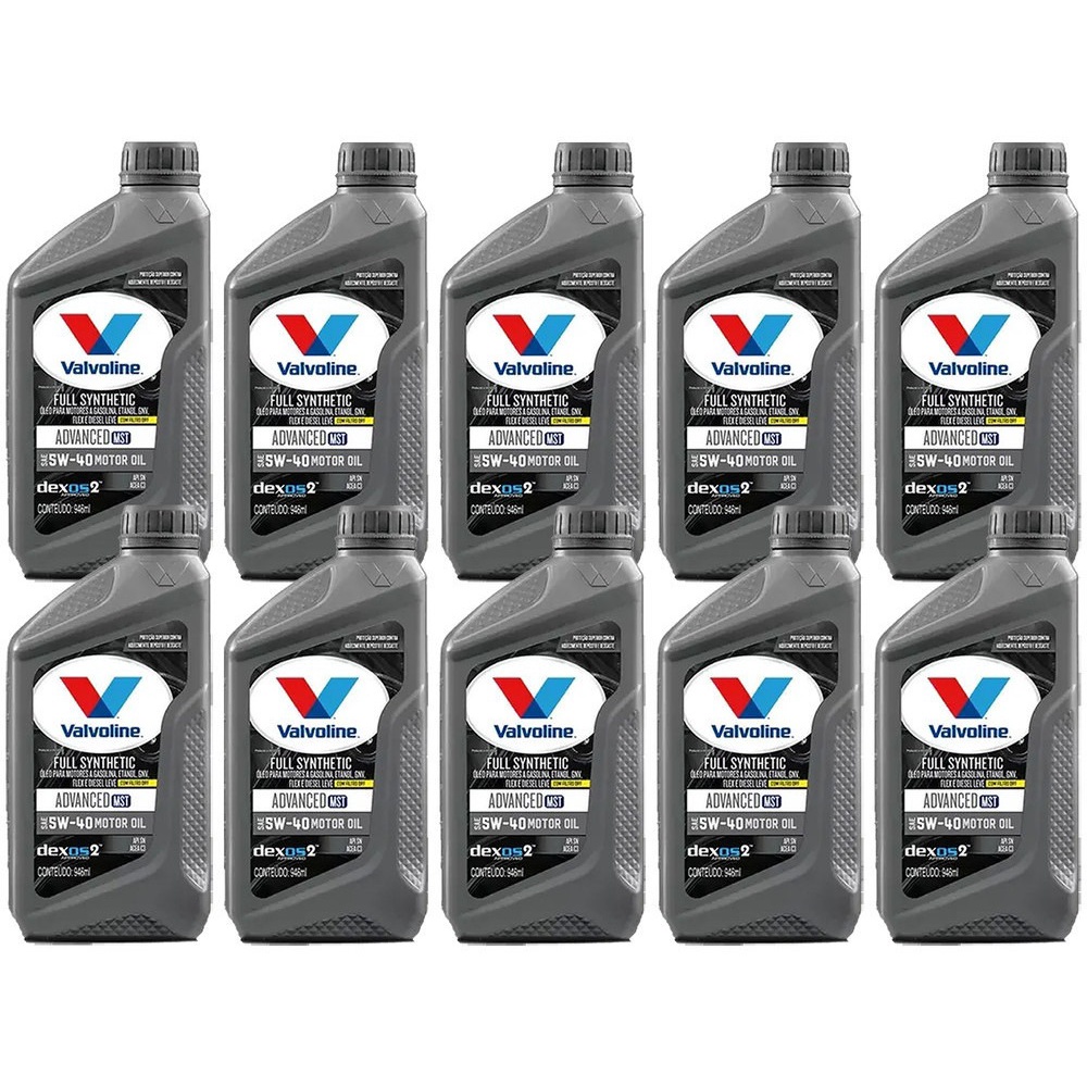 Kit 10 Valvoline 5W40 advanced mst | Shopee Brasil