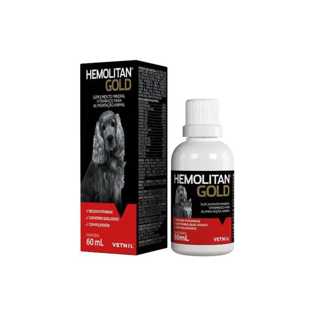 Hemolitan Gold 60ml Suplemento Vitaminico Vetnil | Shopee Brasil