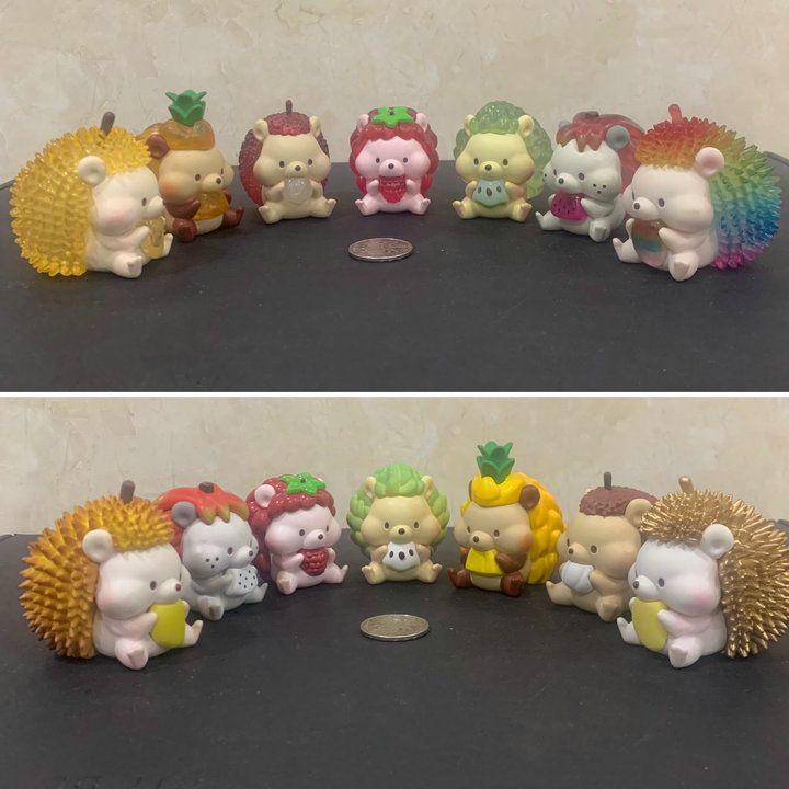 Goma de Porco Espinho a Granel Série Durian Lychee Pineapple Trendy ...