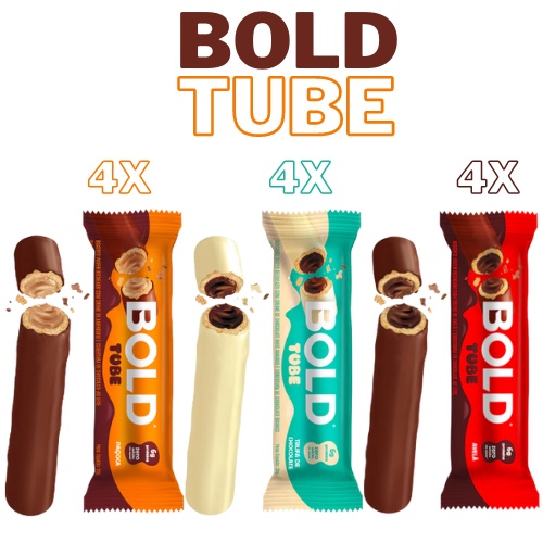 Kit Mix Bold Tube Barrinha Proteica com 12 Unidades 30g - Bold Bar ...