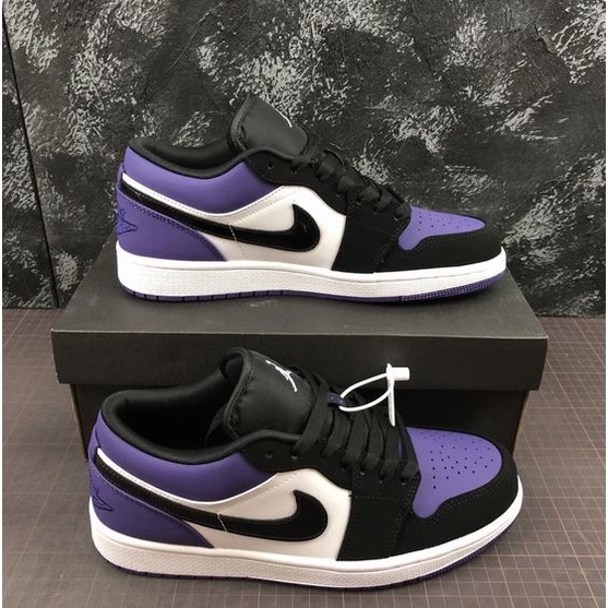 Tênis nike air jordan low cano baixo roxo/branco do 34 ao 43 | Shopee ...