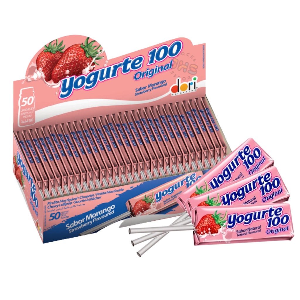 Pirulito Yogurte iogurte 100 Mastigável Dori 50un | Shopee Brasil