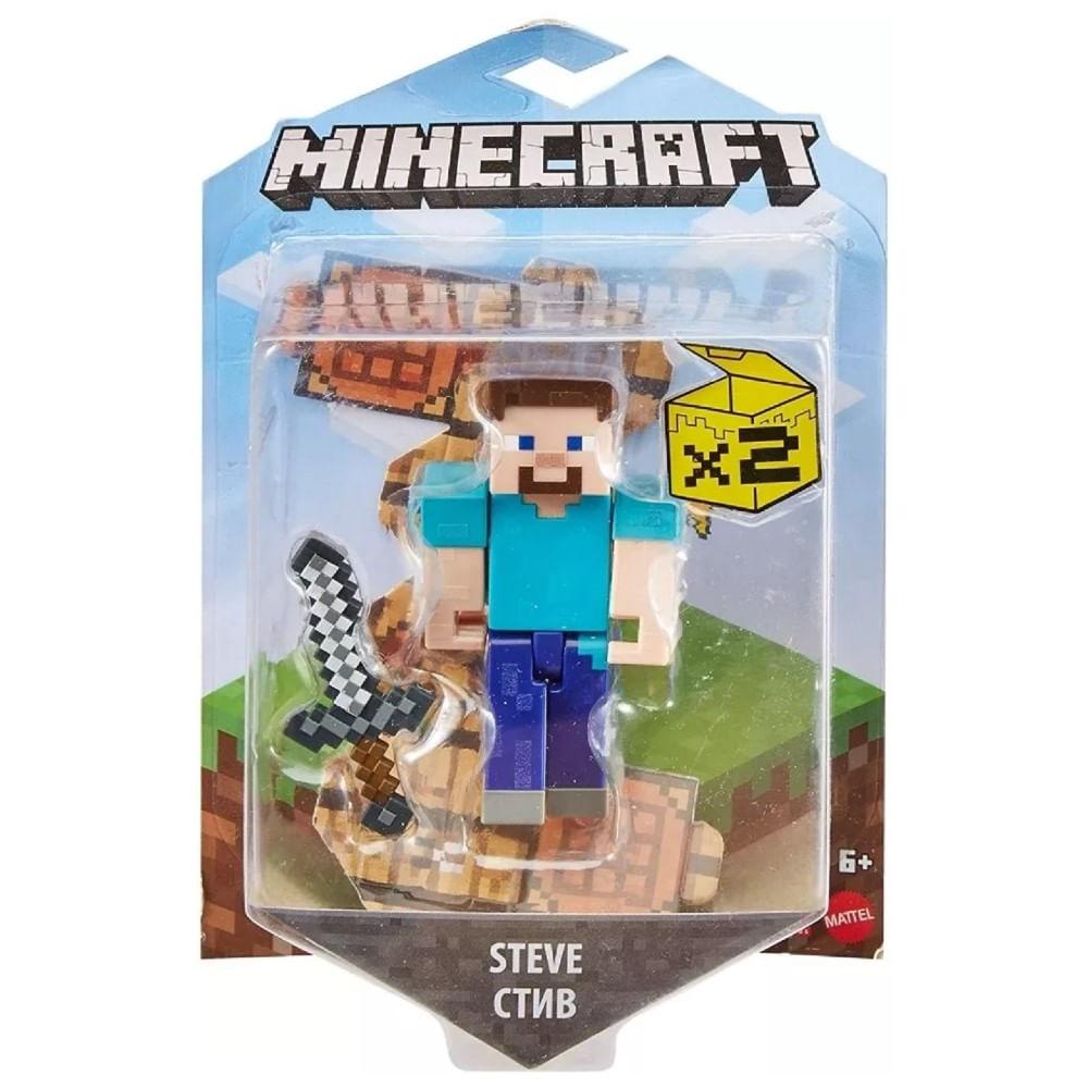 Minecraft Vanilla Steve com Espada - Mattel | Shopee Brasil