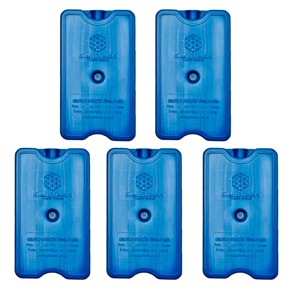 5 Placa Gelox Gelo Artificial Reutilizavel Bolsa Térmica Cooler 500ml ...
