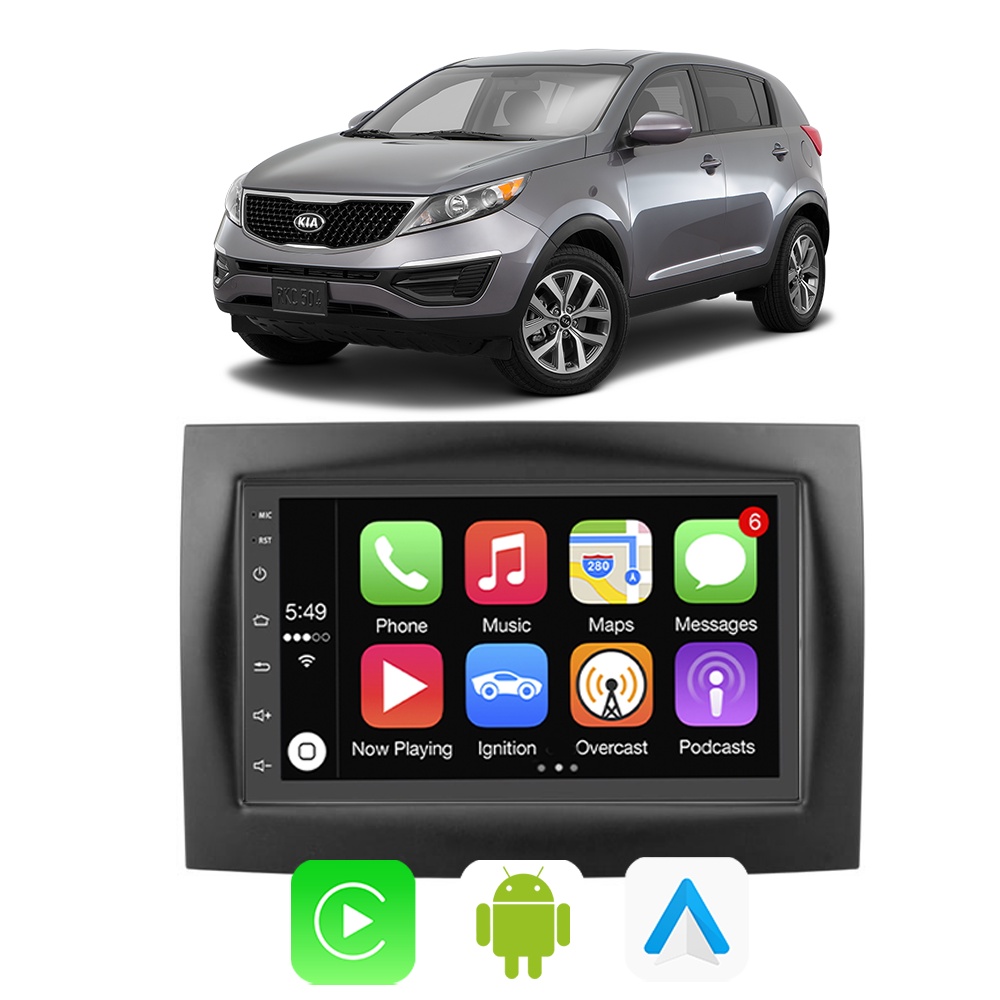 Kit Central Multimidia Carplay Android Auto Kia Sportage 2017 2018 2019 2020 2021 2022 7 ...