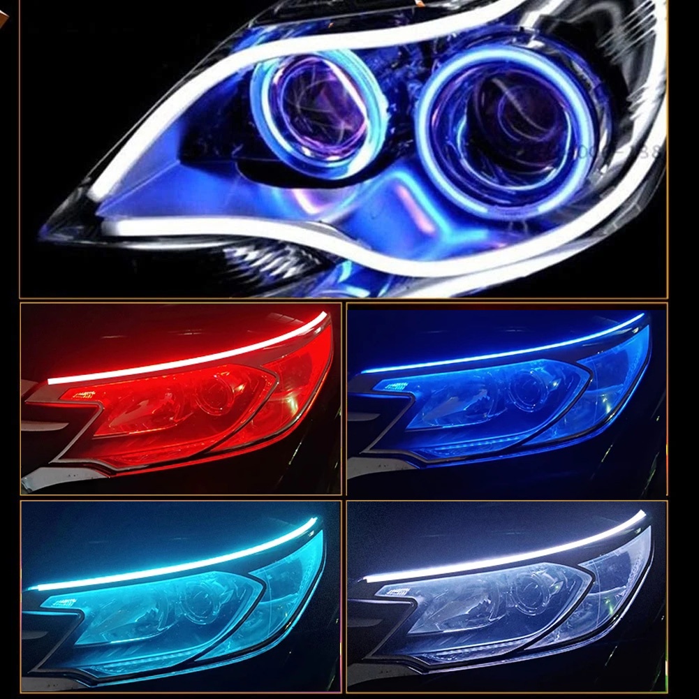 2 Pçs Carro led drl ultra-Fino Luzes Diurnas Flexível À Prova ...