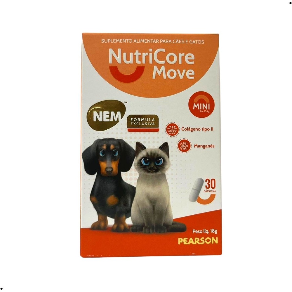 NutriCore Move Mini Cães e Gatos Até 10kg 30 Cápsulas | Shopee Brasil